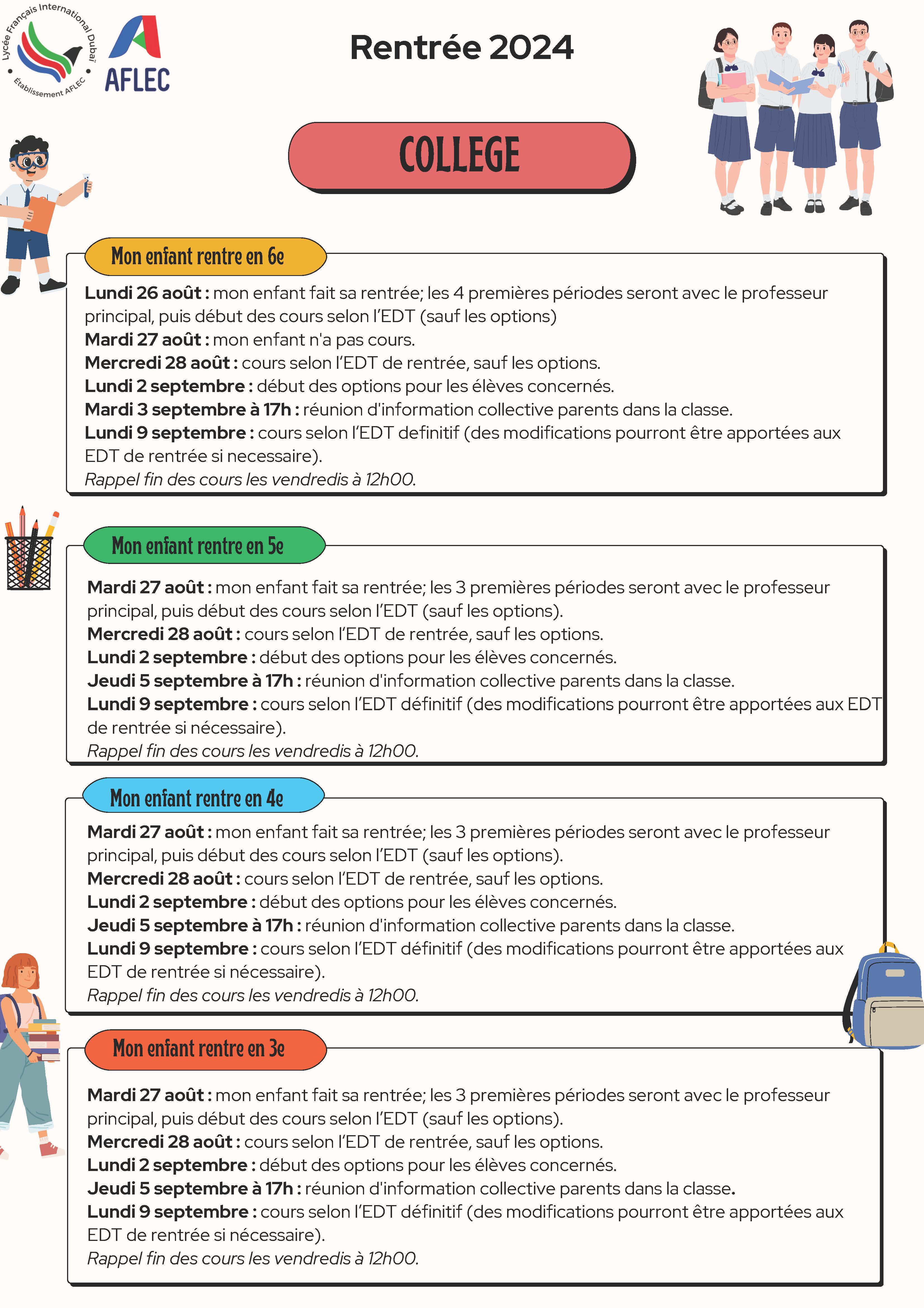 Guide de la rentrée 2024 - Lycée Français International de l'AFLEC ...