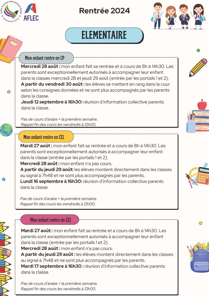 Guide de la rentrée 2024 - Lycée Français International de l'AFLEC ...