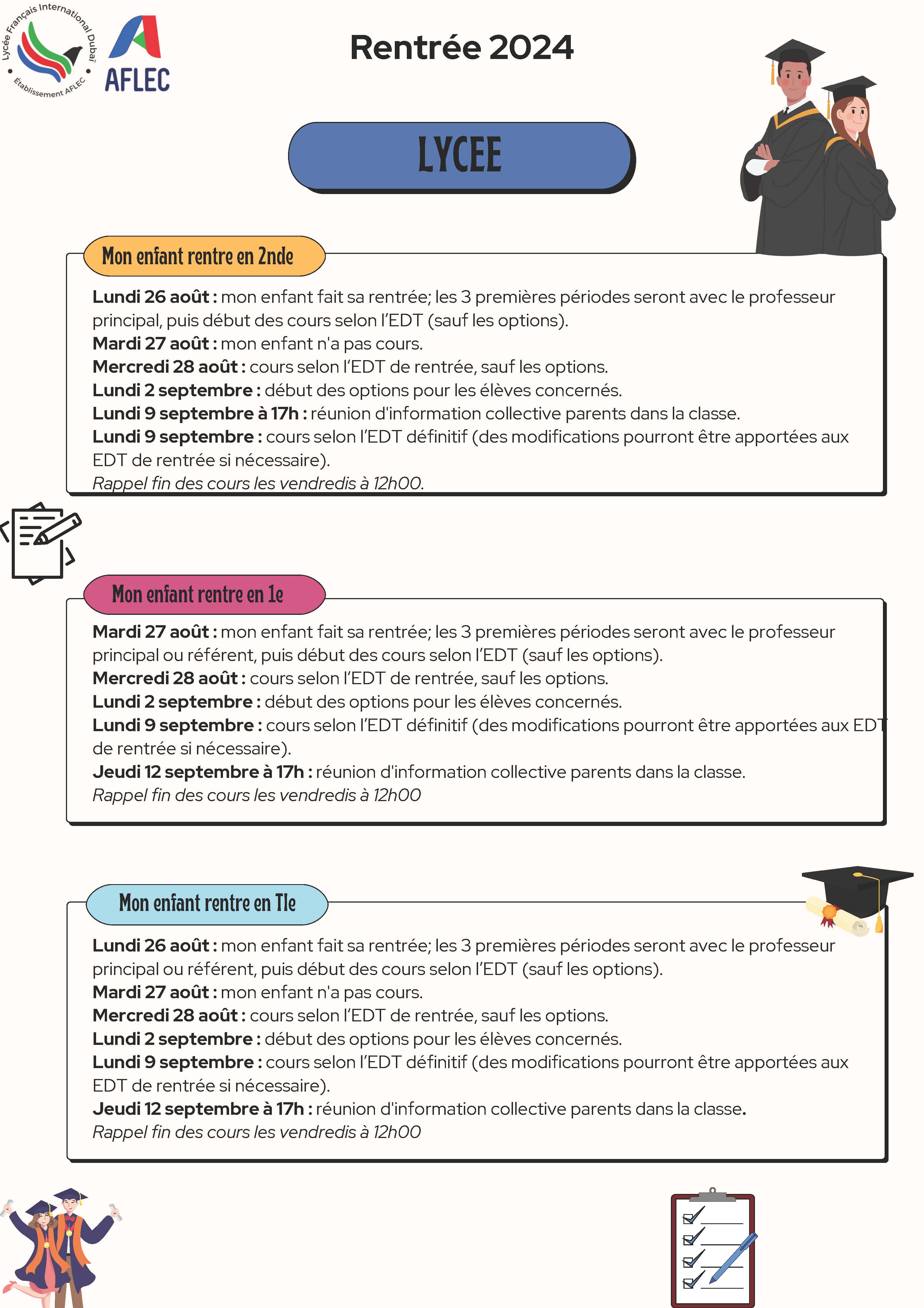 Guide de la rentrée 2024 - Lycée Français International de l'AFLEC ...